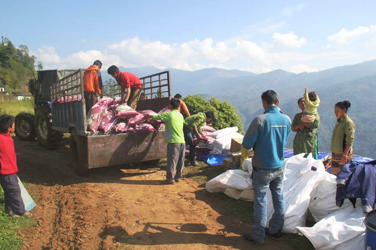 Relief Material Distribution Program - Himalayan Yokpu Foundation